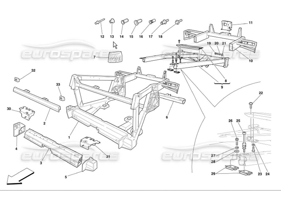 360 Modena Frame Front Elements Structures and Plates (102)