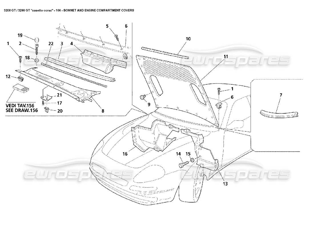3200 GT/GTA/Assetto Corsa Bonnet & Engine Compartment Covers (106)